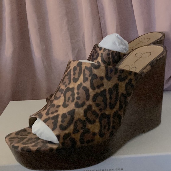 Jessica Simpson | Shoes | Natural Alicia Leopard Print Satin | Poshmark